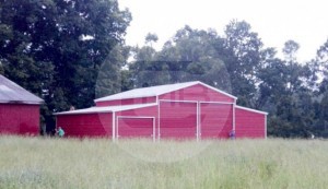 22x26 Vertical Raised Center Barn - Metal Pole Barn Building