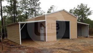 42x21 Metal Barn - Enclosed Carolina Barn Building