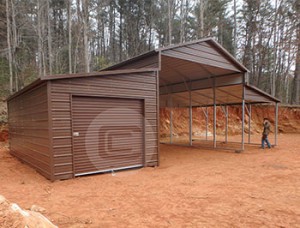 Metal Raised Center Barn - Metal Barn Central