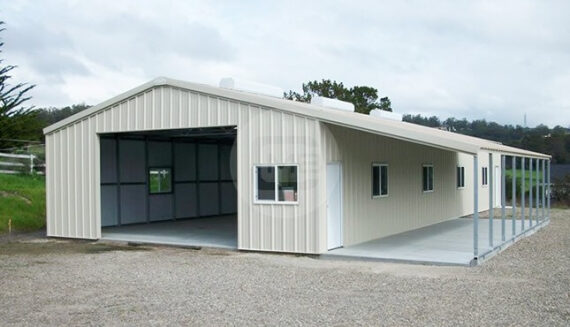 30x20 Lean-to Building | Metal Building with Lean-to